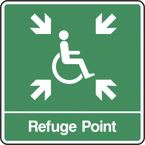 "Refuge Point" Sign with SafetySignStore.co.uk