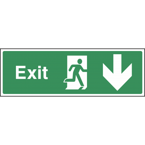 Exit Downward Arrow Sign with SafetySignStore.co.uk