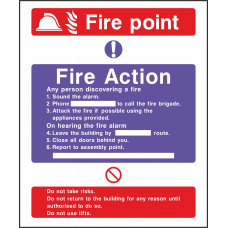 Fire Point Notice Sign with SafetySignStore.co.uk