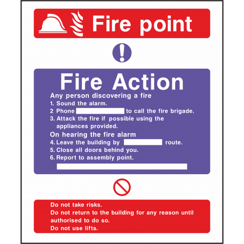 Fire Point Notice Sign with SafetySignStore.co.uk