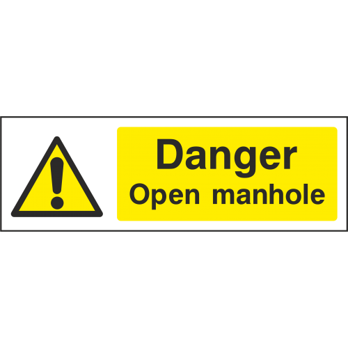 'Danger Open Manhole' Sign with SafetySignStore.co.uk