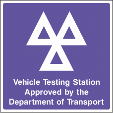 'Vehicle Testing Station' Sign with SafetySignStore.co.uk
