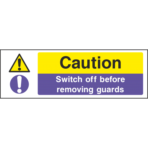 "Caution Switch Off - Landscape" Sign with SafetySignStore.co.uk
