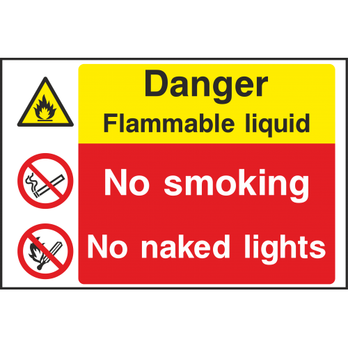 "Danger Flammable Liquid" Sign with SafetySignStore.co.uk