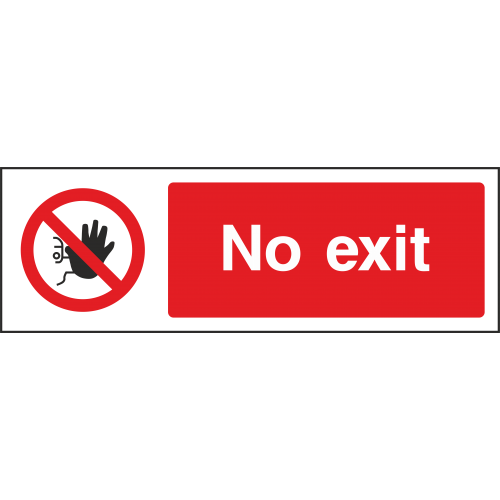 No Exit - Landscape Sign with SafetySignStore.co.uk