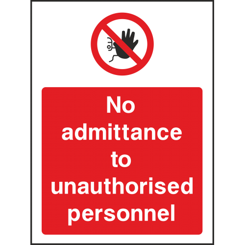 No Admittance Sign with SafetySignStore.co.uk