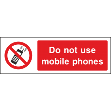 Do Not Use Mobile Phones - Landscape Sign with SafetySignStore.co.uk
