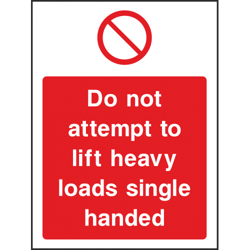 Do Not Attempt To Lift Heavy Loads Sign with SafetySignStore.co.uk