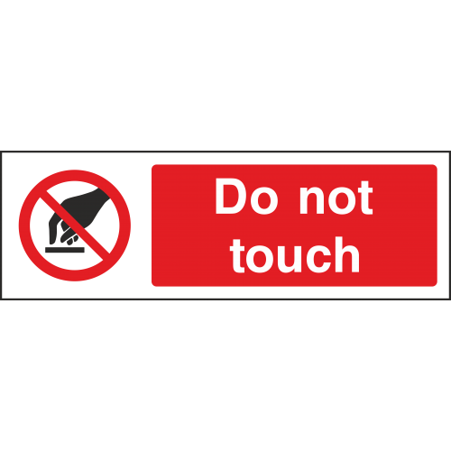 Do Not Touch - Landscape Sign with SafetySignStore.co.uk