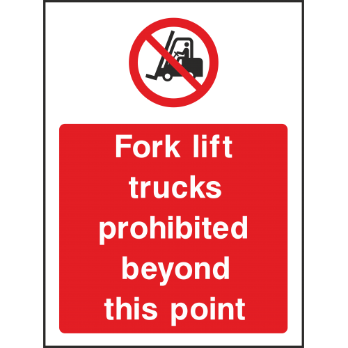 FLT Prohibited Beyond This Point Sign with SafetySignStore.co.uk