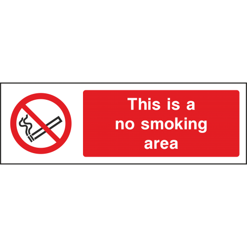This Is A No Smoking Area - Landscape Sign with SafetySignStore.co.uk