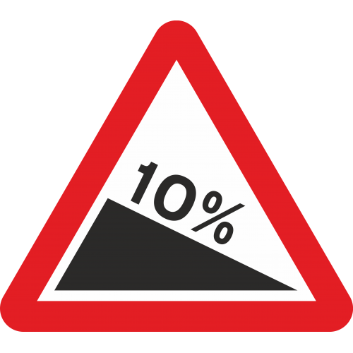 Steep Hill Downwards Sign with SafetySignStore.co.uk