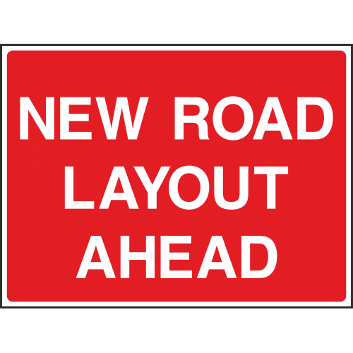 New Road Layout Ahead Sign with SafetySignStore.co.uk