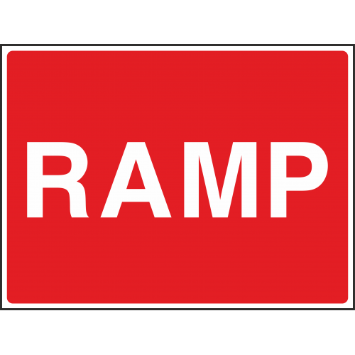 Ramp Sign with SafetySignStore.co.uk