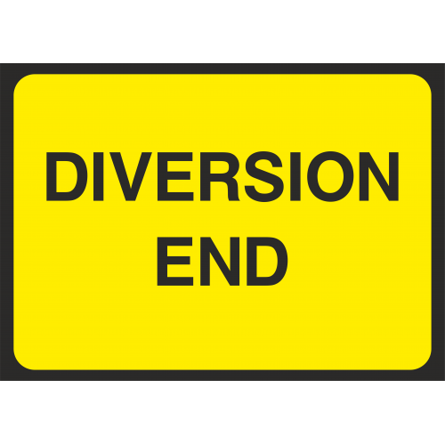 Diversion End Sign with SafetySignStore.co.uk