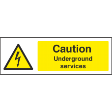 Danger Underground Services - Landscape Sign with SafetySignStore.co.uk