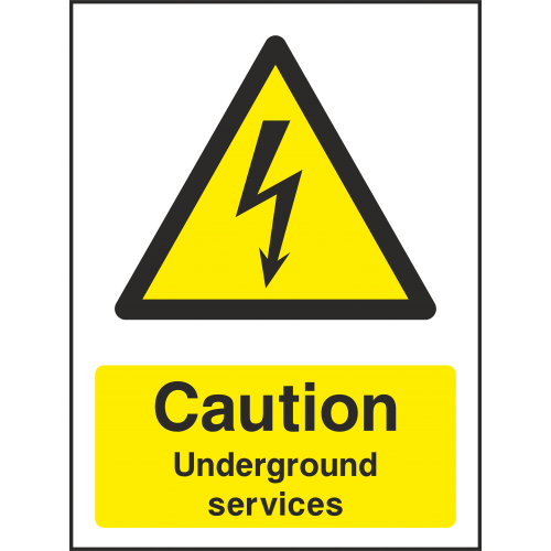 Danger Underground Services - Portrait Sign with SafetySignStore.co.uk