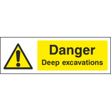 Danger Excavations - Landscape Sign with SafetySignStore.co.uk