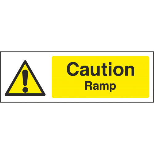 Caution Ramp - Landscape Sign with SafetySignStore.co.uk