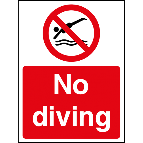 No Diving Sign with SafetySignStore.co.uk