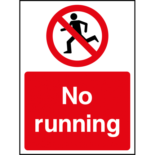 No Running Sign with SafetySignStore.co.uk